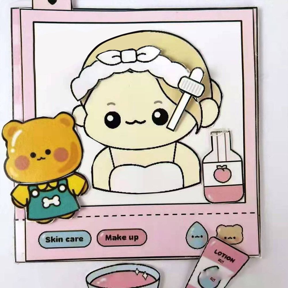 Paper Waffle Quiet Book Colorful Bread Cartoon Busy Book Fried Chicken ...