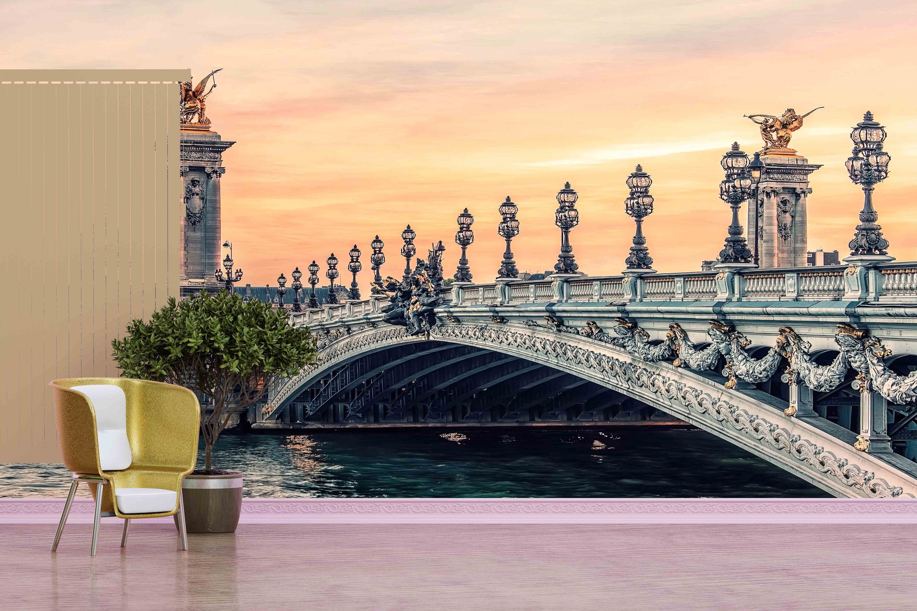 Paper Wall Art, 3D Wallpaper, Paris Landscape Wall Decor, Alexandre III ...