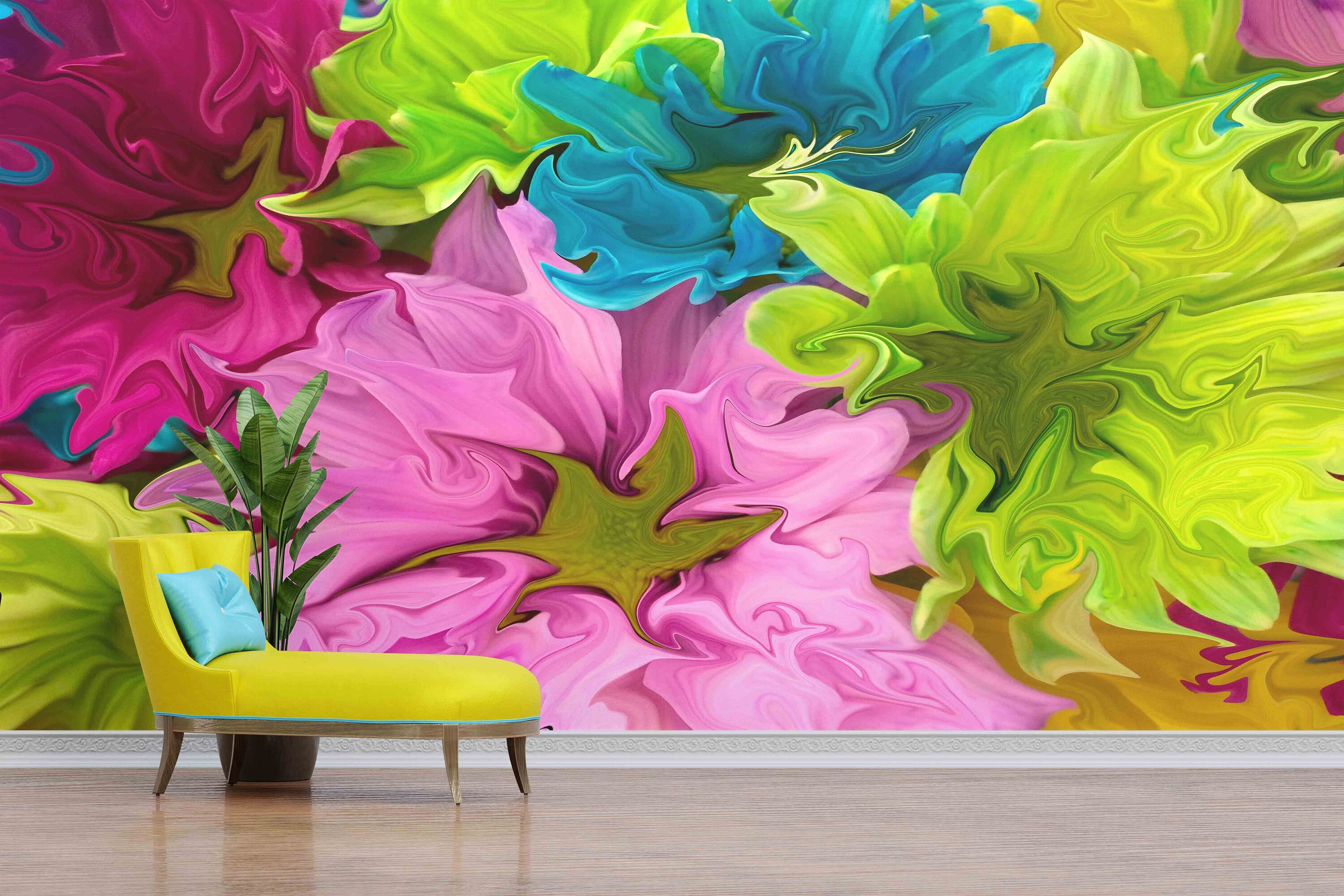 Paper Wall Art, Abstract ColorfulModern Wall Poster, Modern Wallpaper ...