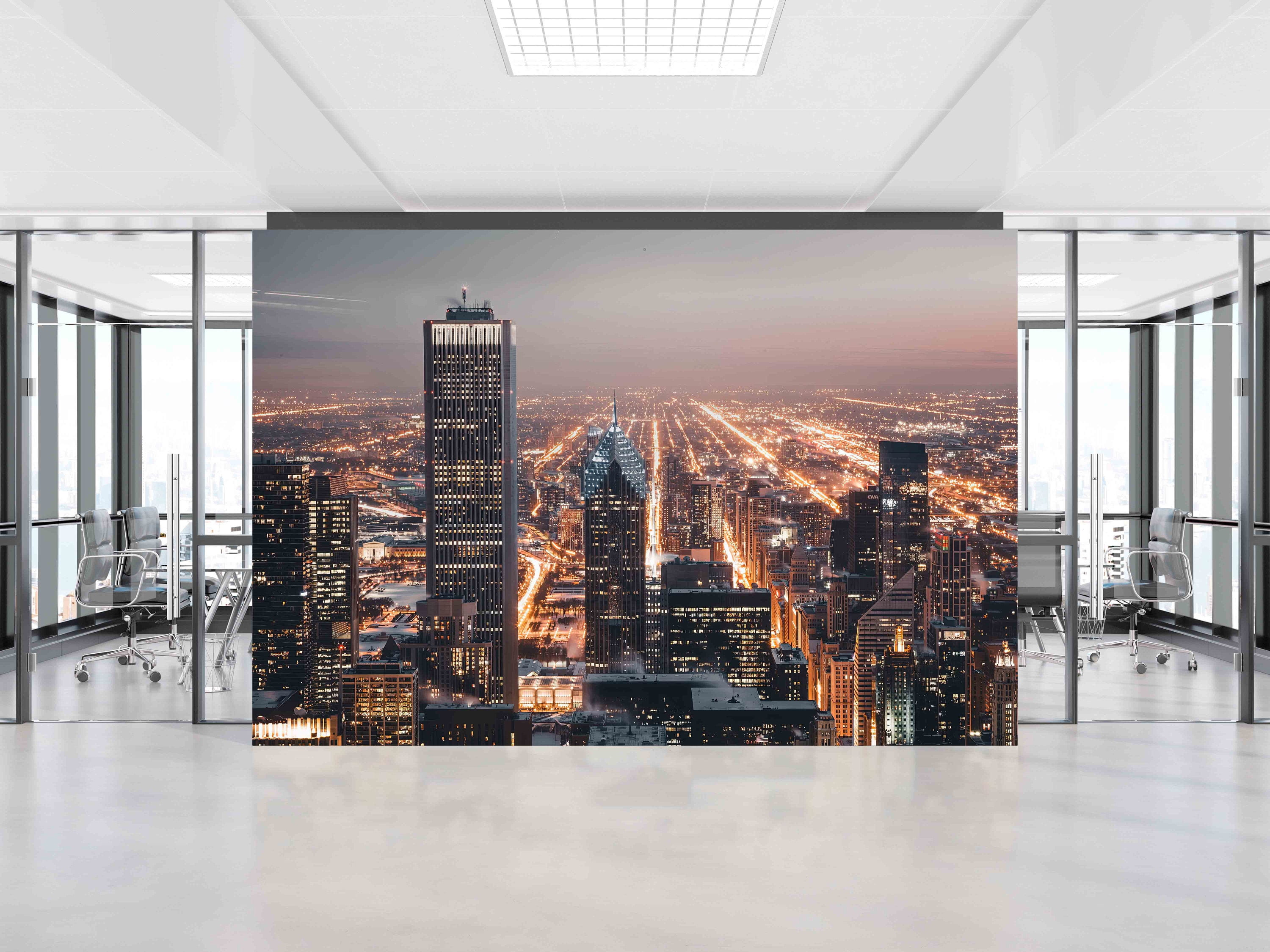 Paper Wall Art Bright Wallpaper, Custom Wallpaper, Night View Of The ...