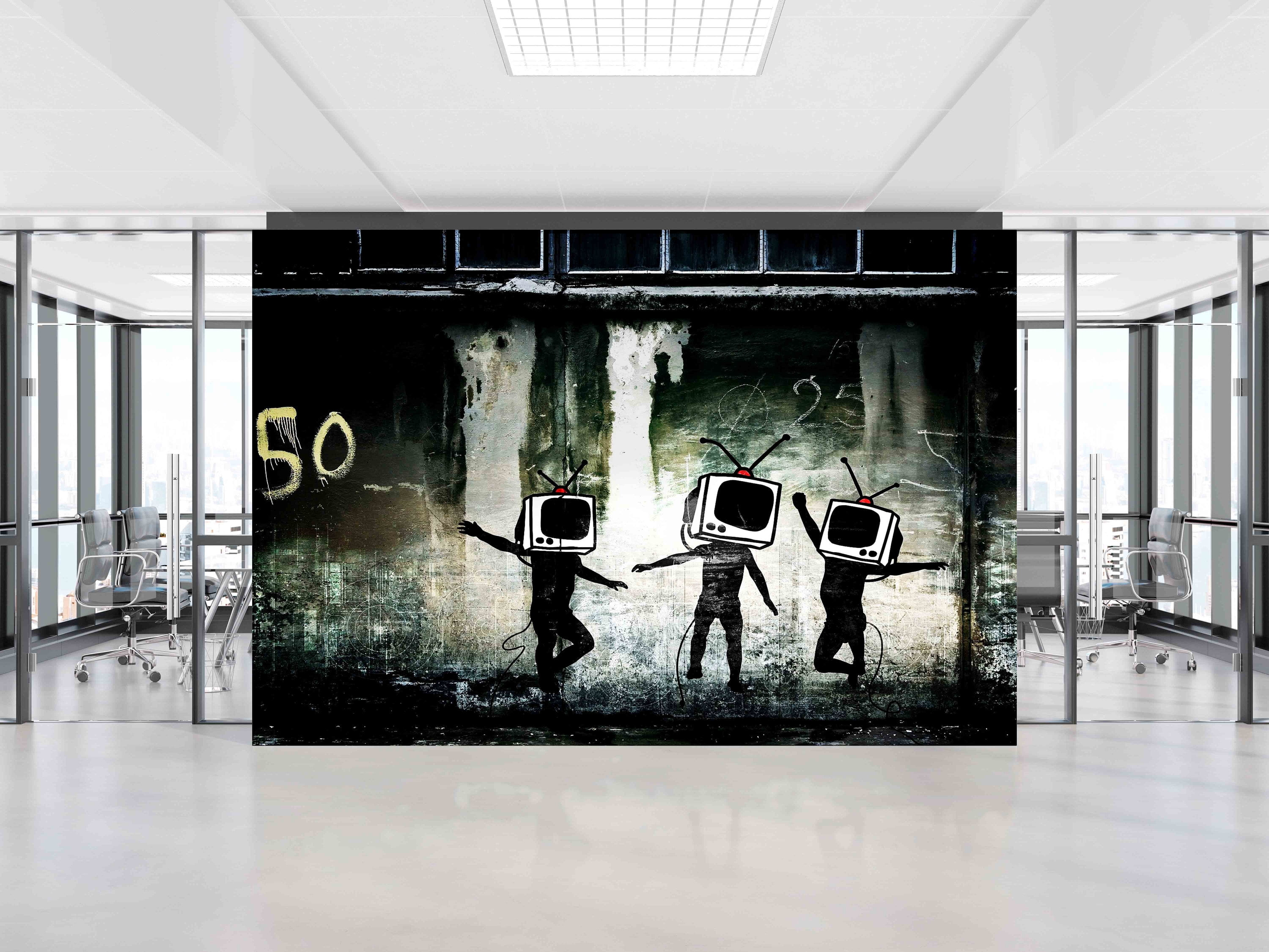 Paper Wall Art Bright Wallpaper, Custom Wallpaper, Street Wall Mural ...