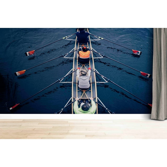 Paper Wall Art Canoe Team Wall Art, Modern Wallpaper, Water Sports Wall ...