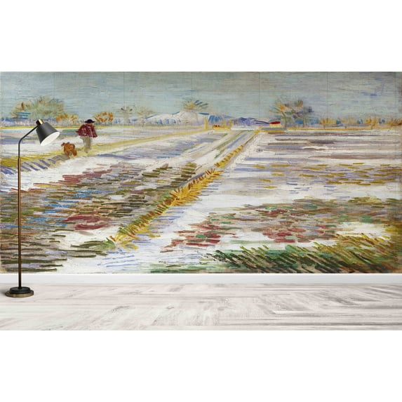 Paper Wall Art Landscape with Snow, Modern Wallpaper, Landscape with ...