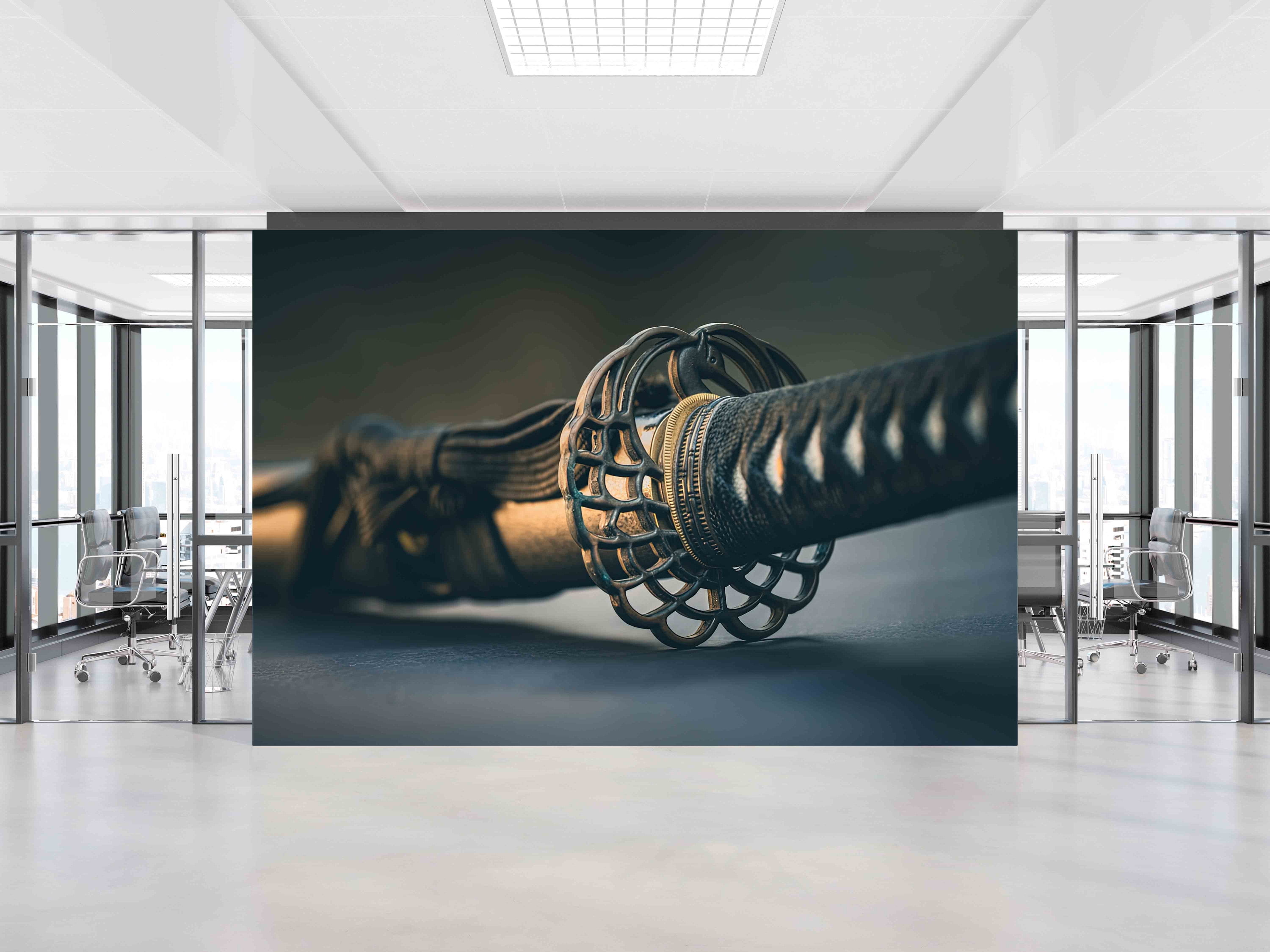 Paper Wall Art Modern Wall Poster, Katana Wallpaper, Modern Wallpaper ...