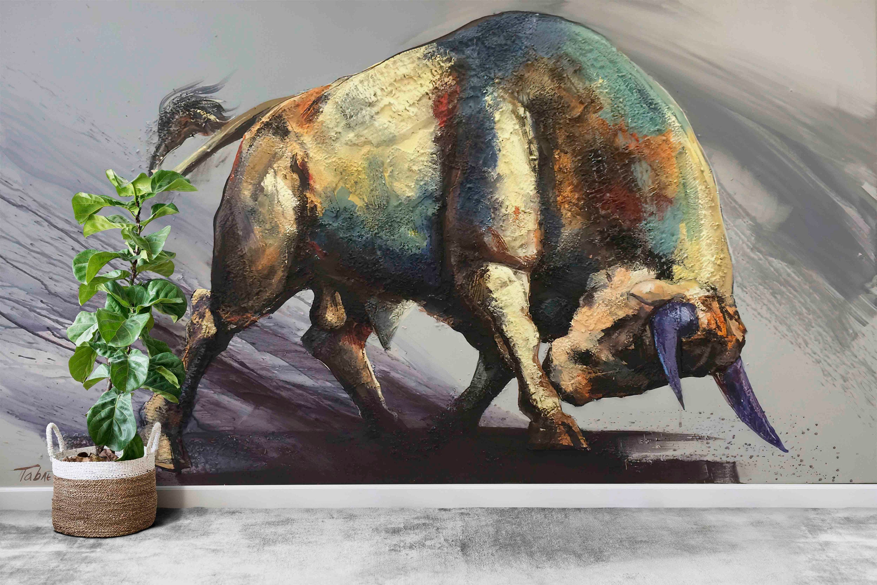 Paper Wall Art Modern Wallpaper, Contemporary Wallpaper, Animal Mural ...