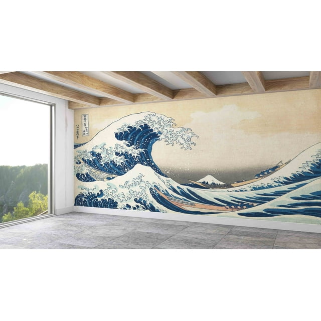 Paper Wall Art Wallpaper Wall Art, 3d Wallpaper, Wave Landscape, Japan ...