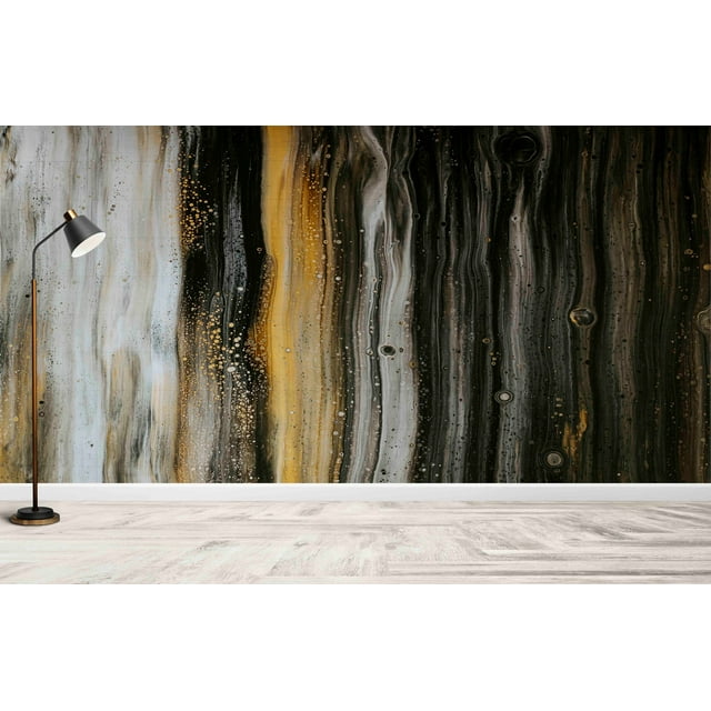 Paper Wall Art Yellow Wall Poster, Wallpaper Wall Art, Abstract Modern ...