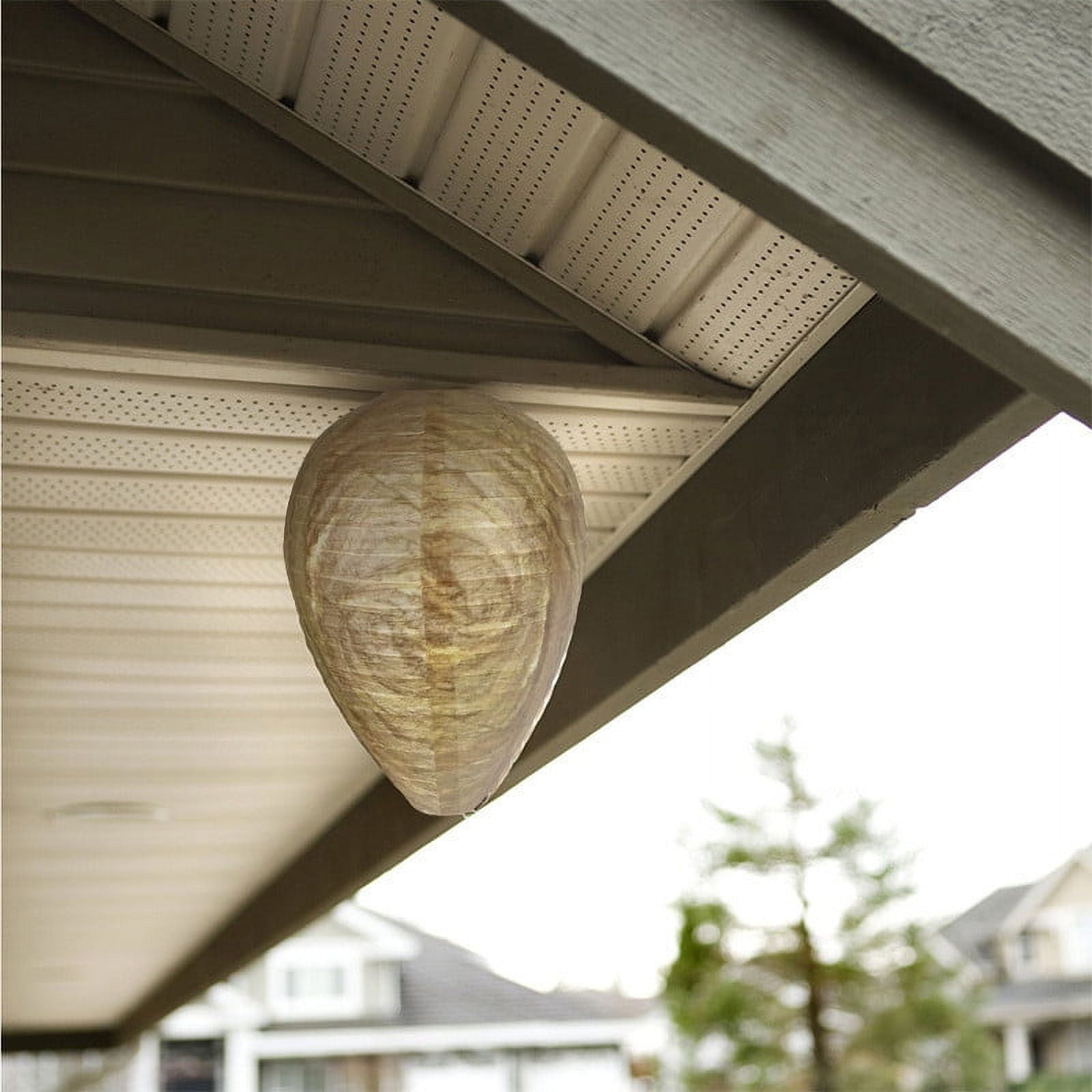 Paper Wasp Nest Decoy Hanging Wasp Deterrent for Wasps Hornets Yellow ...