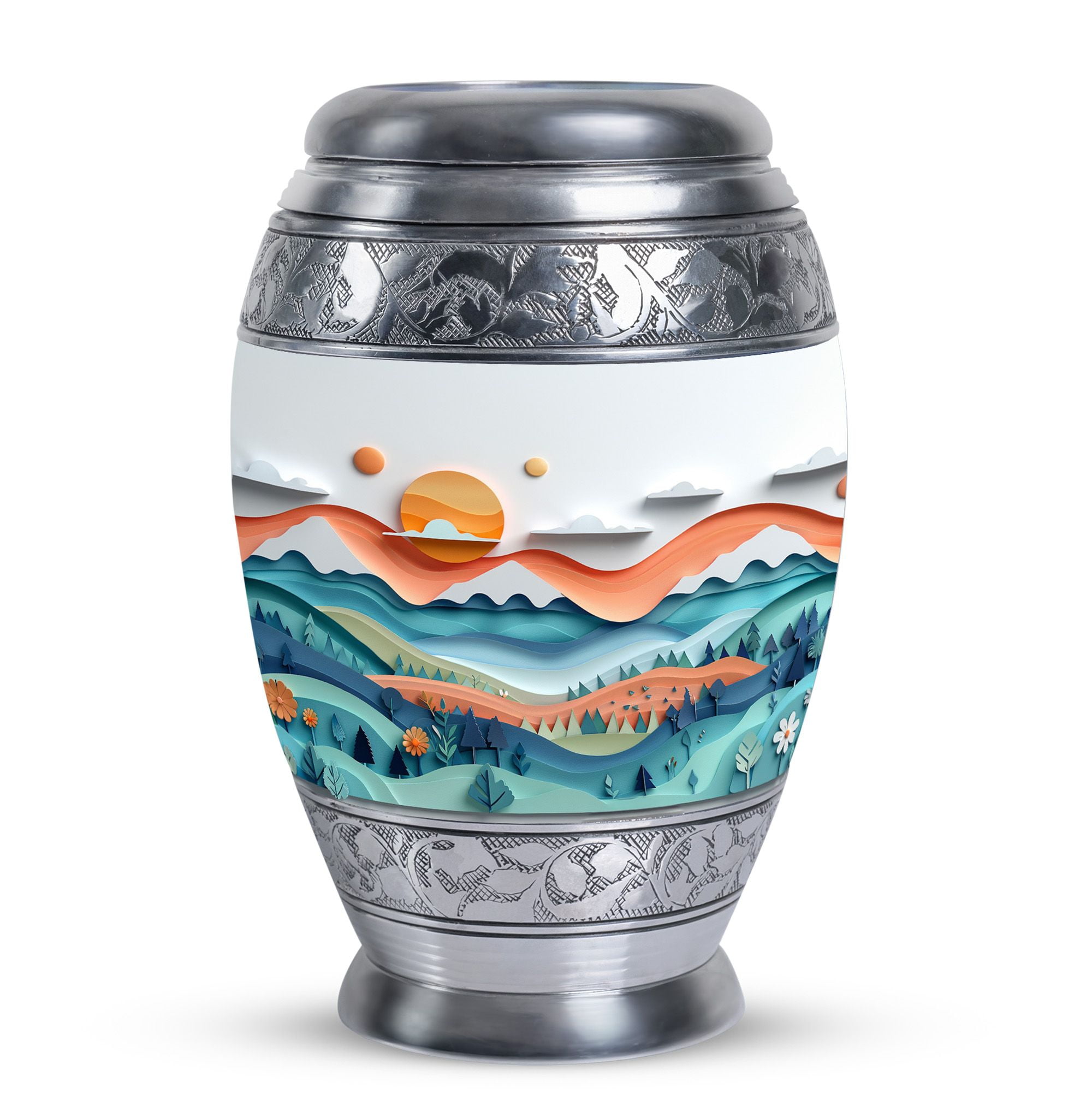Paper Waves Small Cremation Urns For Human Ashes - Urn For Mom Ashes ...