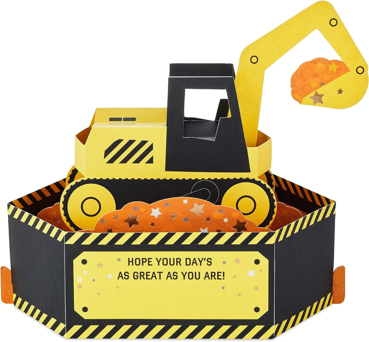 Paper Wonder Pop Up Birthday Card For Kids (Construction Excavator ...