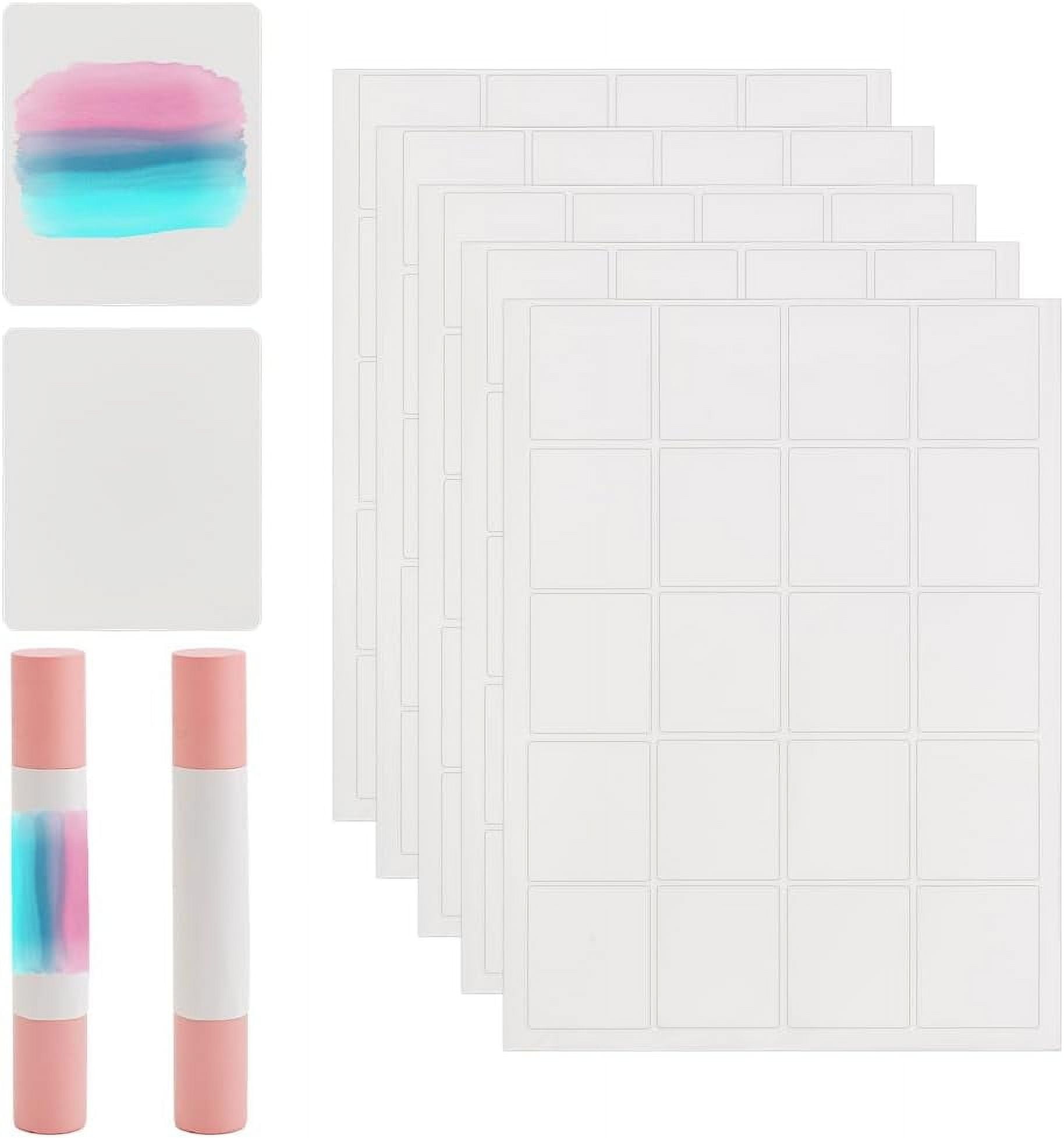 Paper Writable Blank Stickers Rectangle Self Adhesive Decals White ...