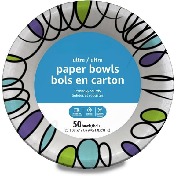 Ultra 12 oz Heavy-Weight Paper Bowls By GP PRO, Pathways Design, 500 ...