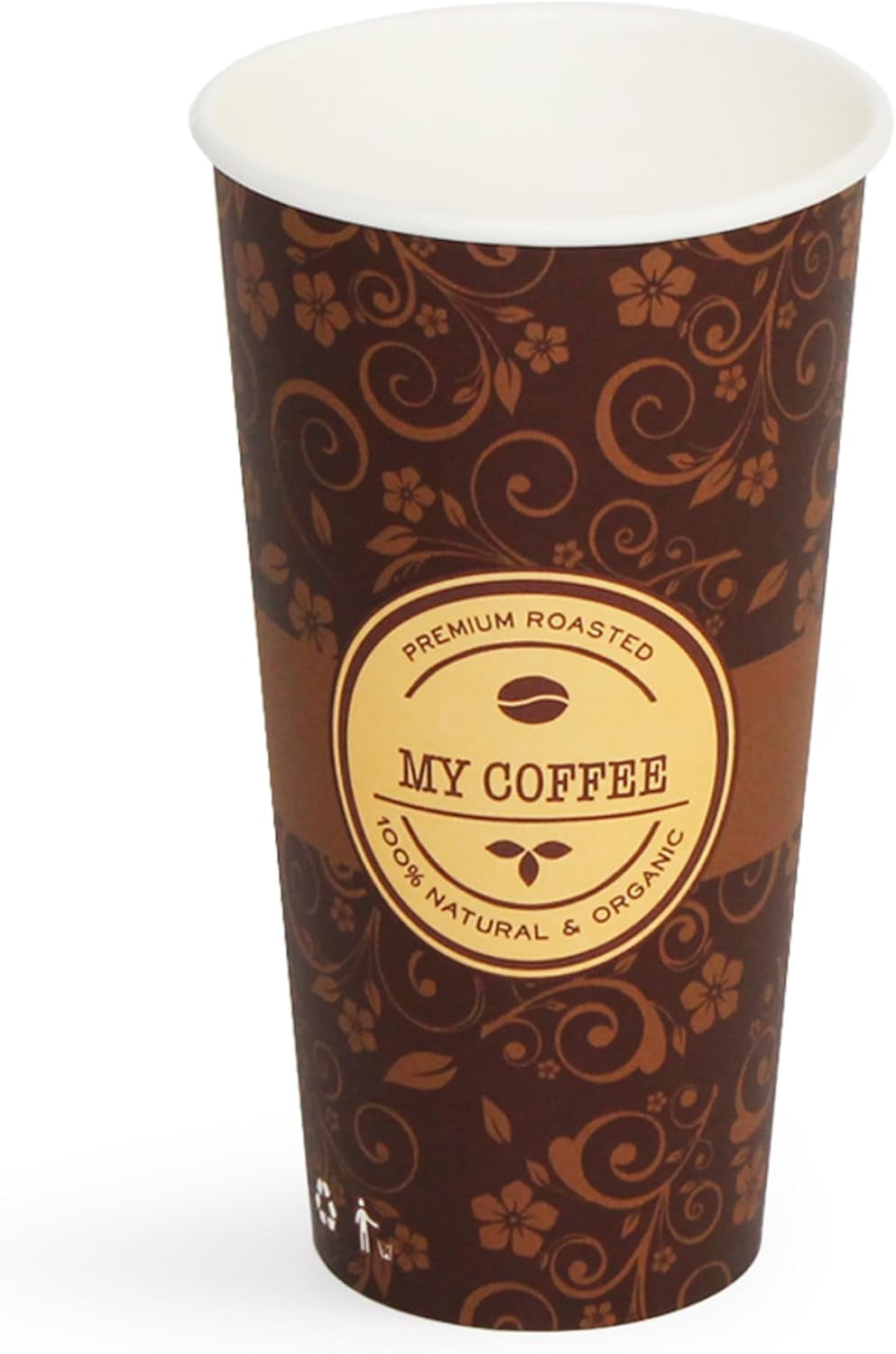 PAMI Paper Cups Hot Coffee Cups Single Use Disposable Cups, 20 oz 50 ...