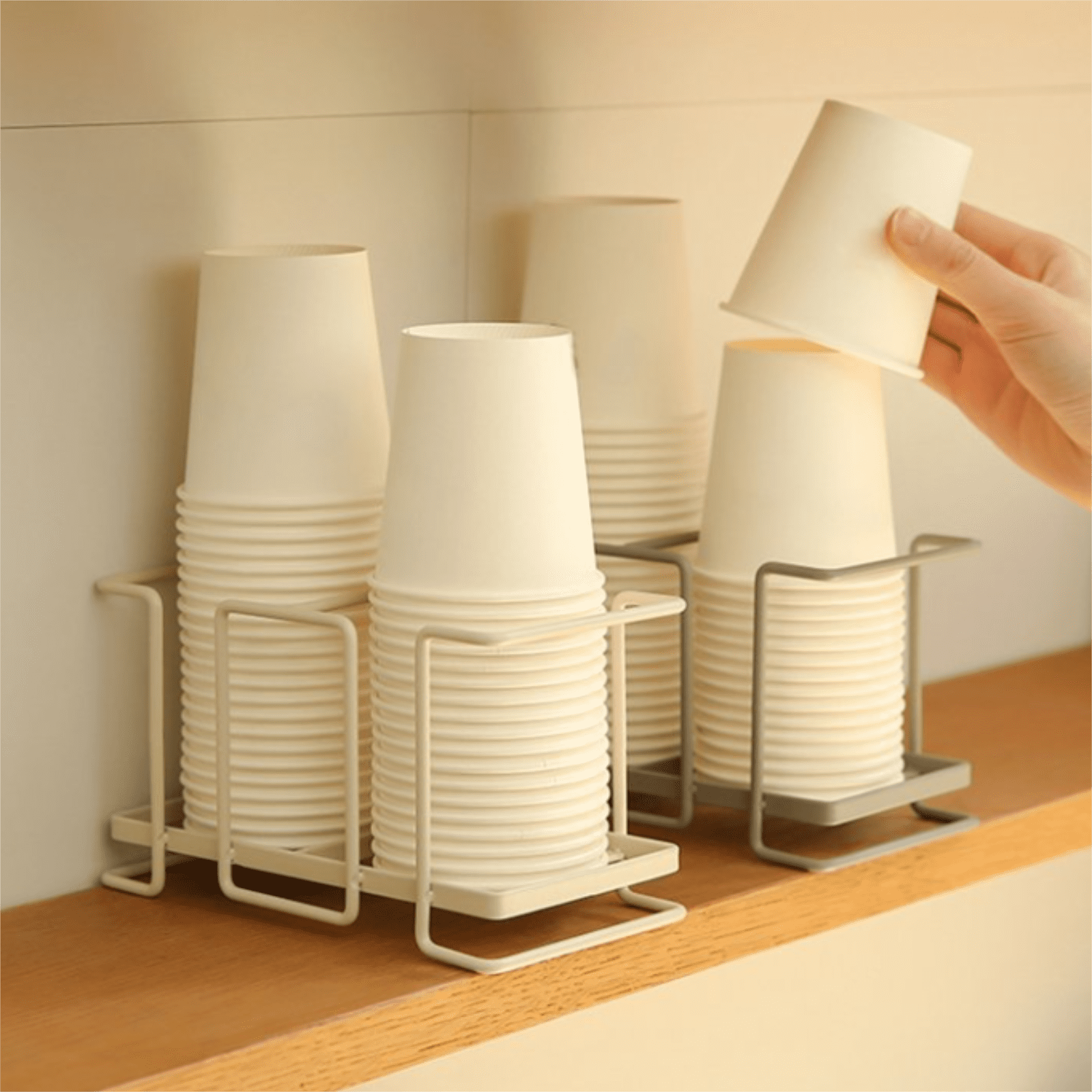 Paper cup rack, disposable cups, metal storage rack, household items ...