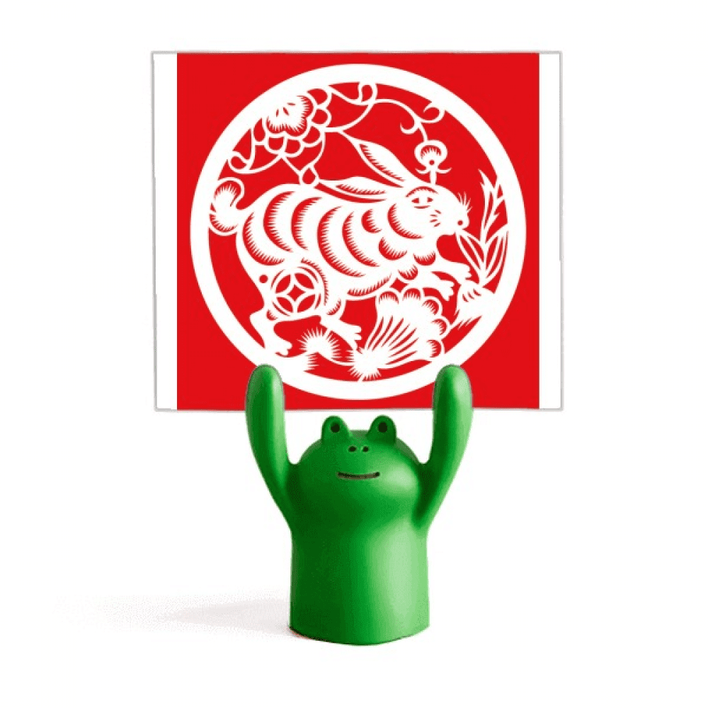 Paper-cut Rabbits Animal China Zodiac Art Memo Holder Cartoon Animal ...