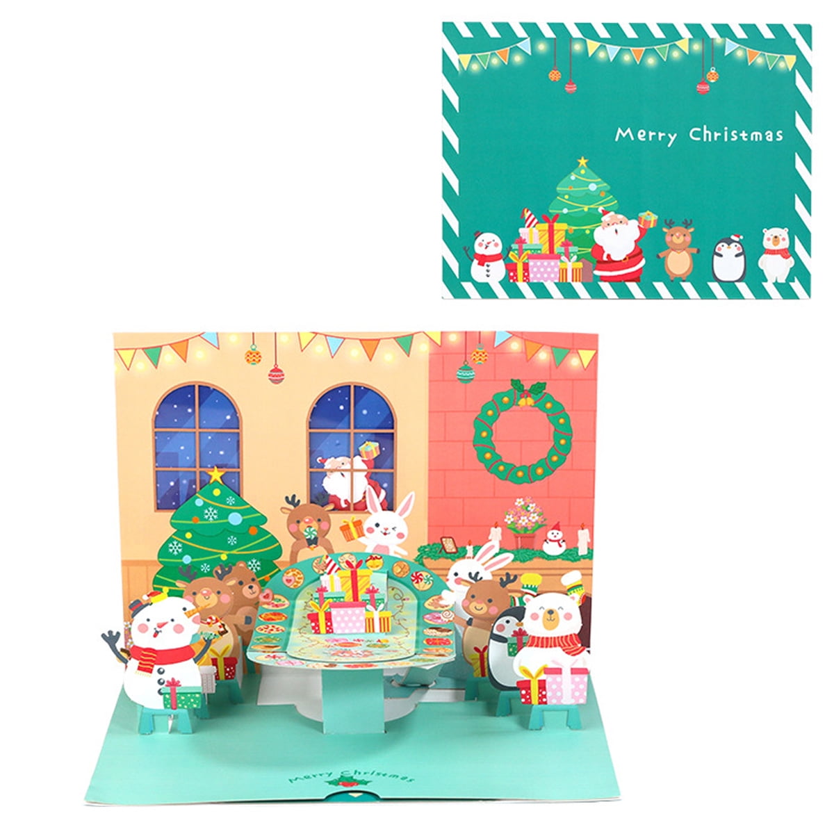 Paper love Merry Christmas pop-up cards, handmade 3D pop-up cards for ...