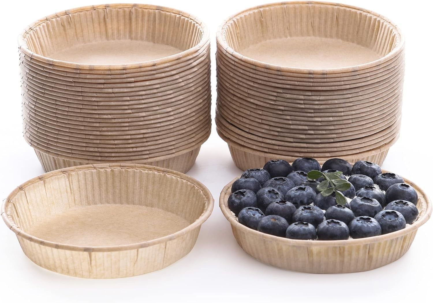 Paper mini tart pans for baking, mini pie tins, 4 inch mini pie pans ...