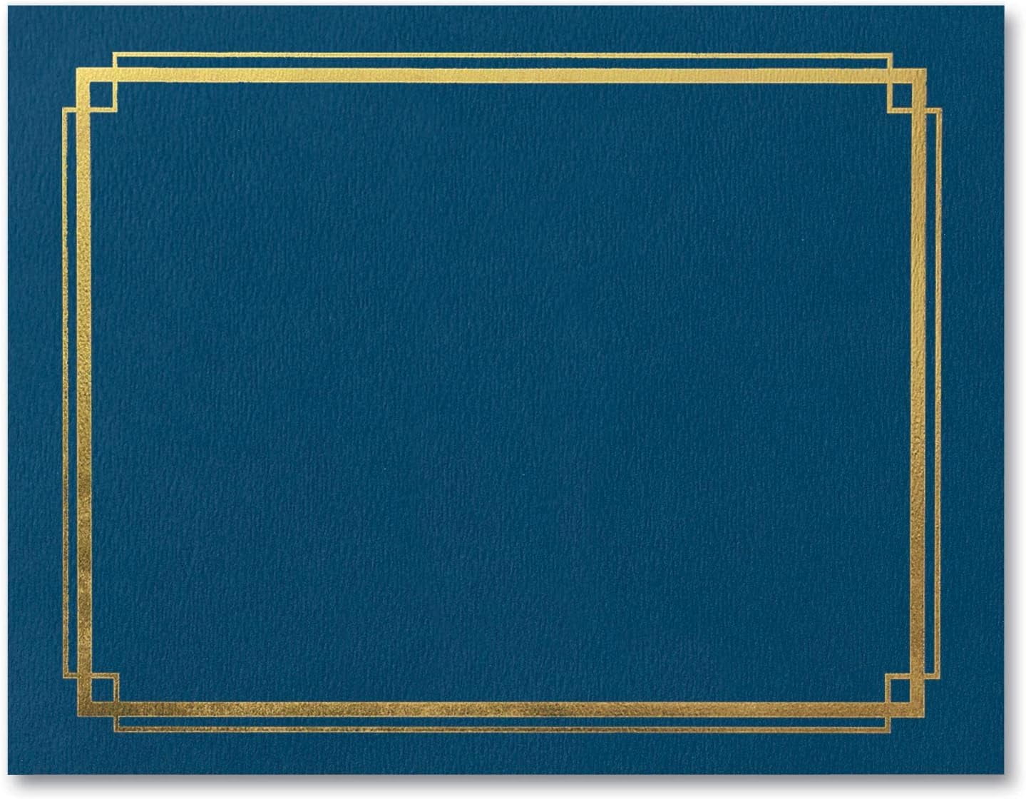 PaperDirect Blue Border Gold Foil Certificate Jackets, 10 Count ...
