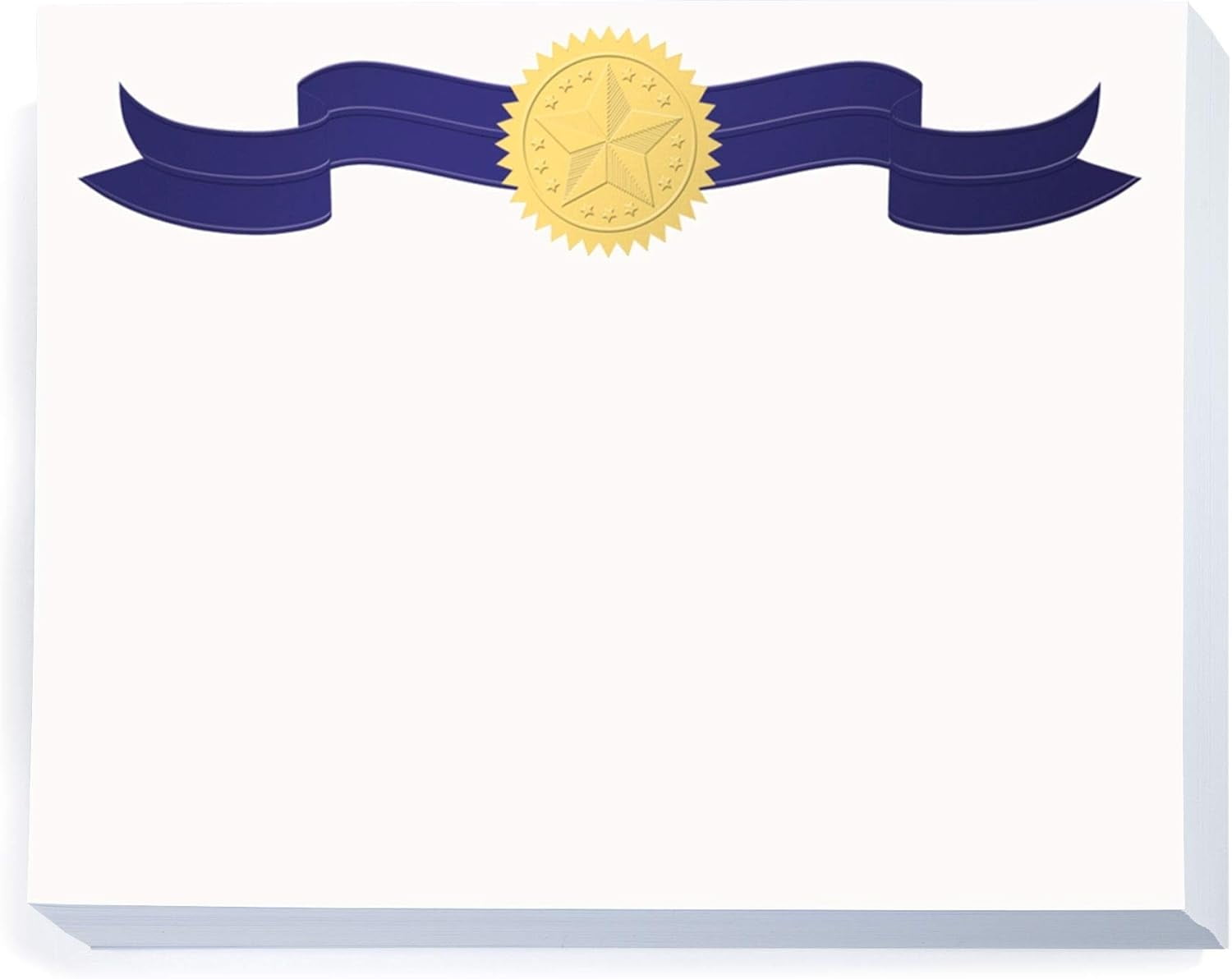 PaperDirect Blue Ribbon Specialty Certificates, Blue and Gold Foil, 8 1 ...
