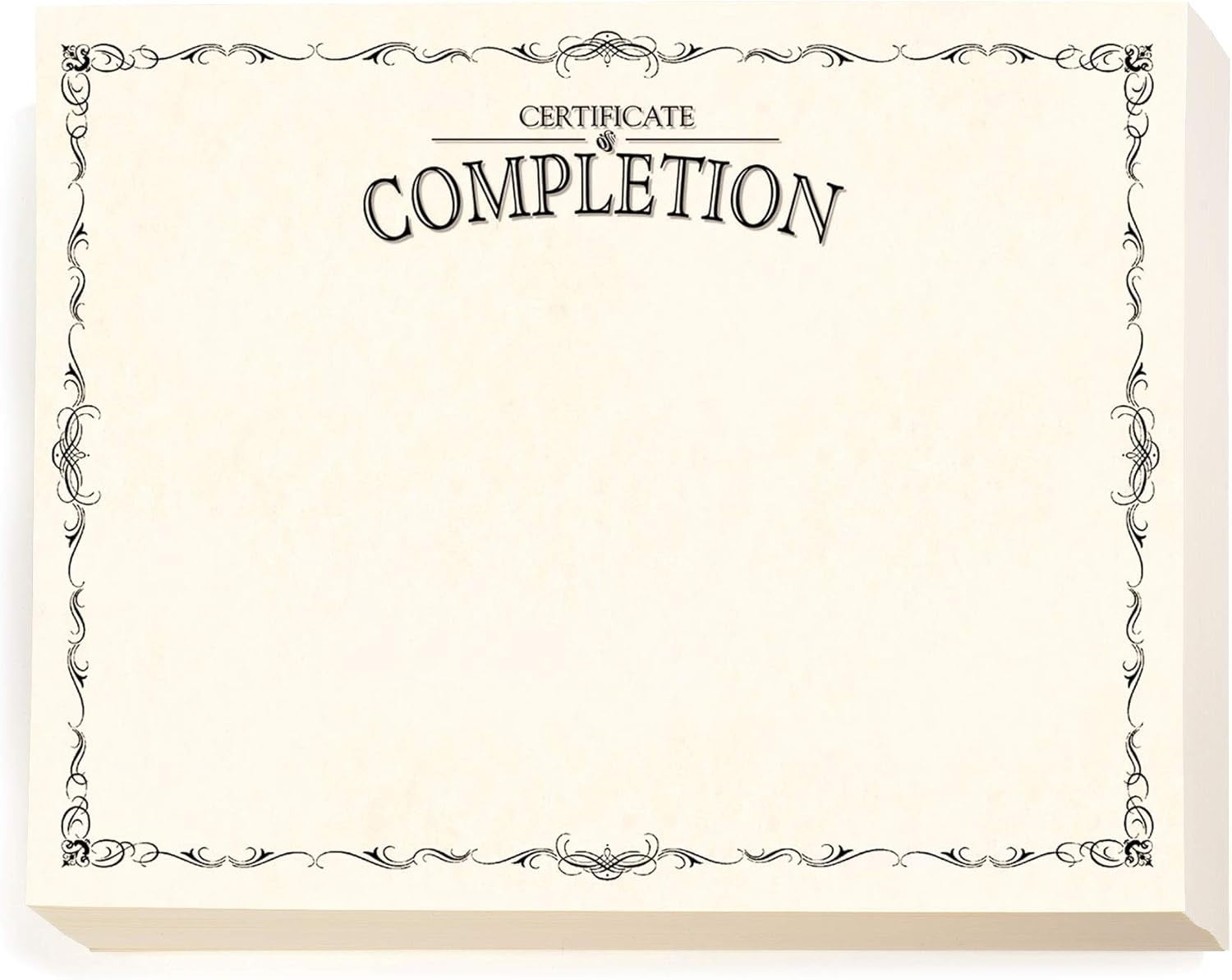 PaperDirect Certificate of Completion, Black Delicate Border, 8 1/2 ...