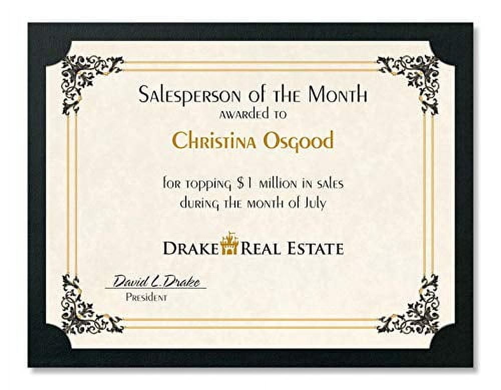 PaperDirect Certificate Folios, Black 80 lb Cover Stock, 9 1/2 x 12 ...