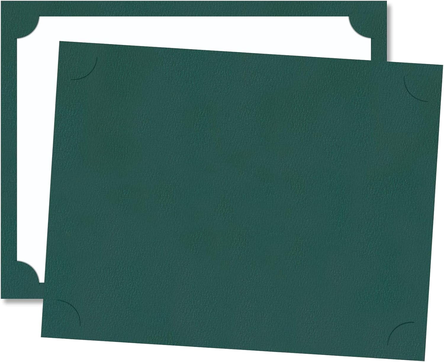 PaperDirect Certificate Folios, Green 80 lb Cover Stock, 9 1/2 x 12 ...