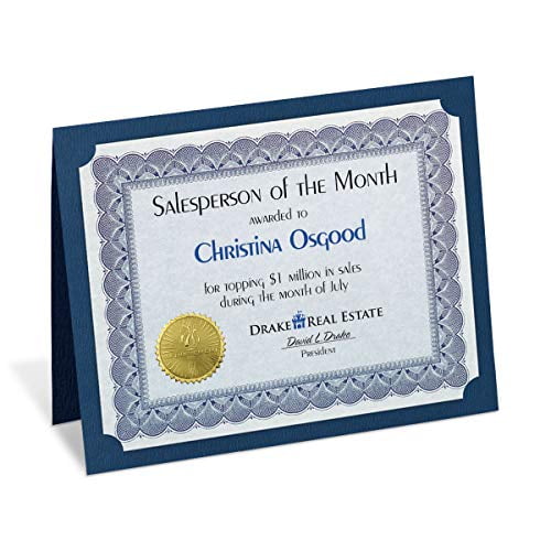 PaperDirect Certificate Jacket With Silver Foil Crest, 9-½ x 12 Inch ...