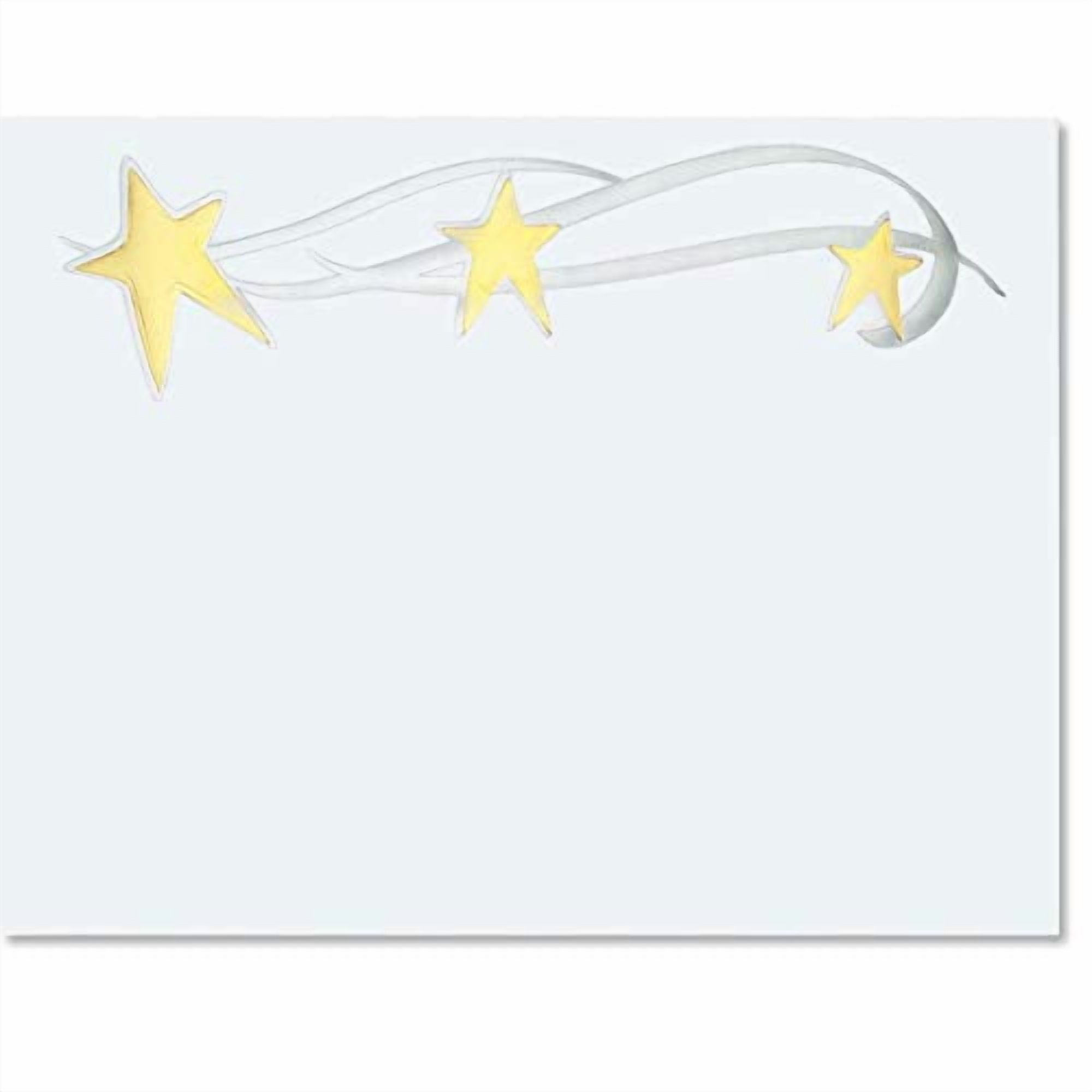 PaperDirect Embossed Gold and Silver Stars Specialty Certificates, Foil ...