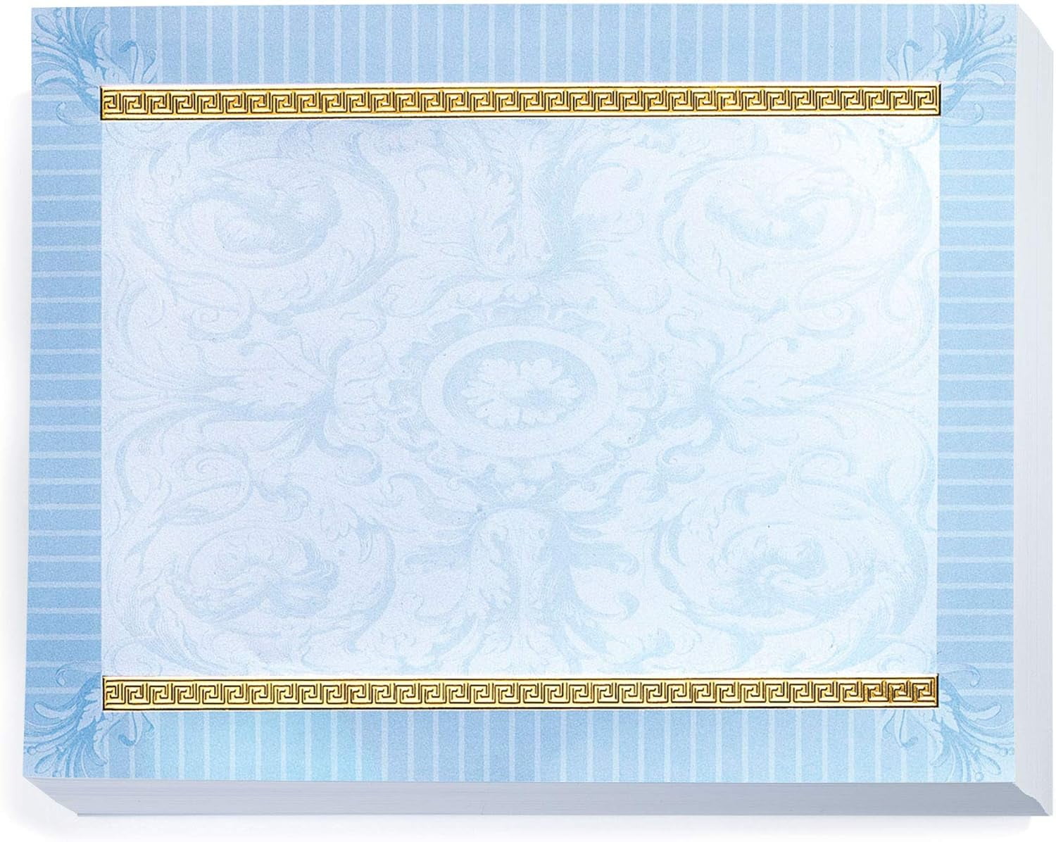 PaperDirect Fancy Flourish Specialty Blue and Gold Certificates, Gold ...