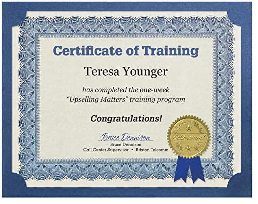 PaperDirect Glisten Certificate Folios, Blue 80 lb Cover Stock, 9 1/2 x ...