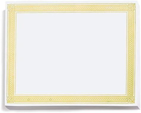 PaperDirect Gold on White Elite Specialty Certificates, 8½ x11, Foil ...