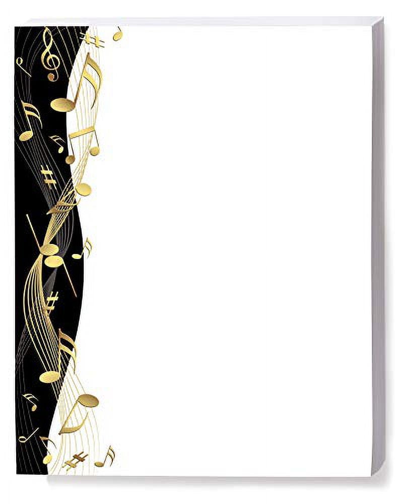 PaperDirect, Golden Tunes Music Themed Border Papers, 100 Count ...