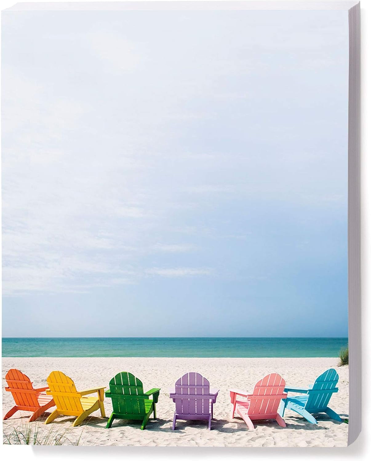 PaperDirect Serene Beach Stationery, Letters, Cards, Invites, Border ...