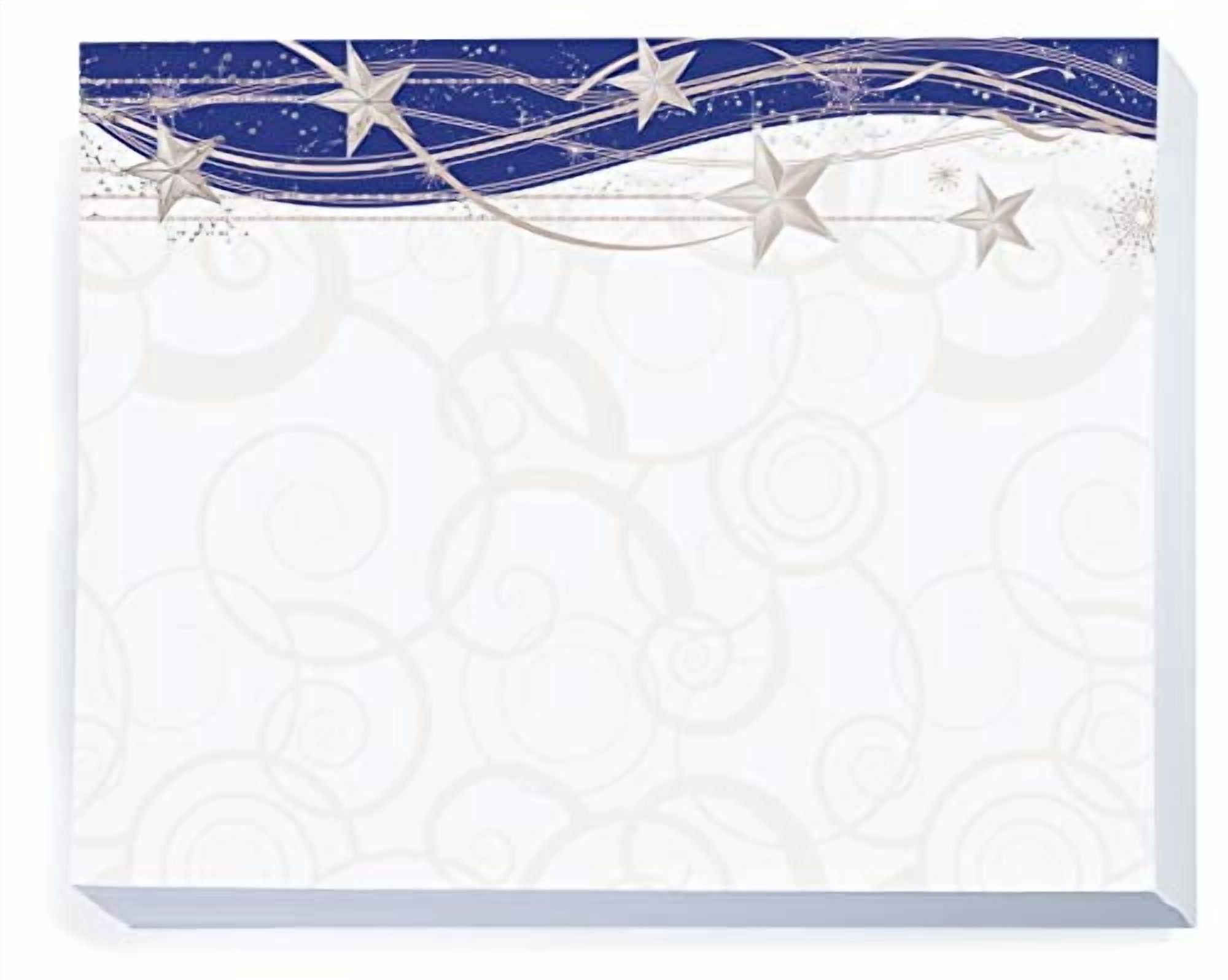 PaperDirect Sparkling Stars Specialty Blue and Silver Certificates ...