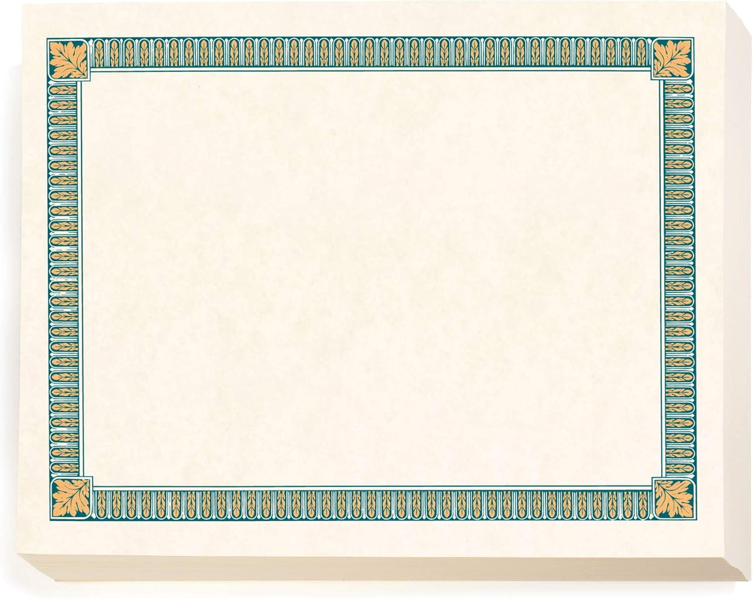 PaperDirect Tan/Teal Essentials Certificates, 8 1/2 inch x 11 inch ...