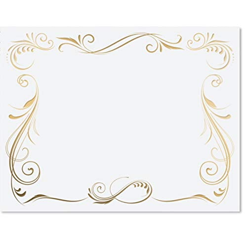 PaperDirect Tracery Gold Specialty Certificates, Gold Foil, 8 1/2 inch ...