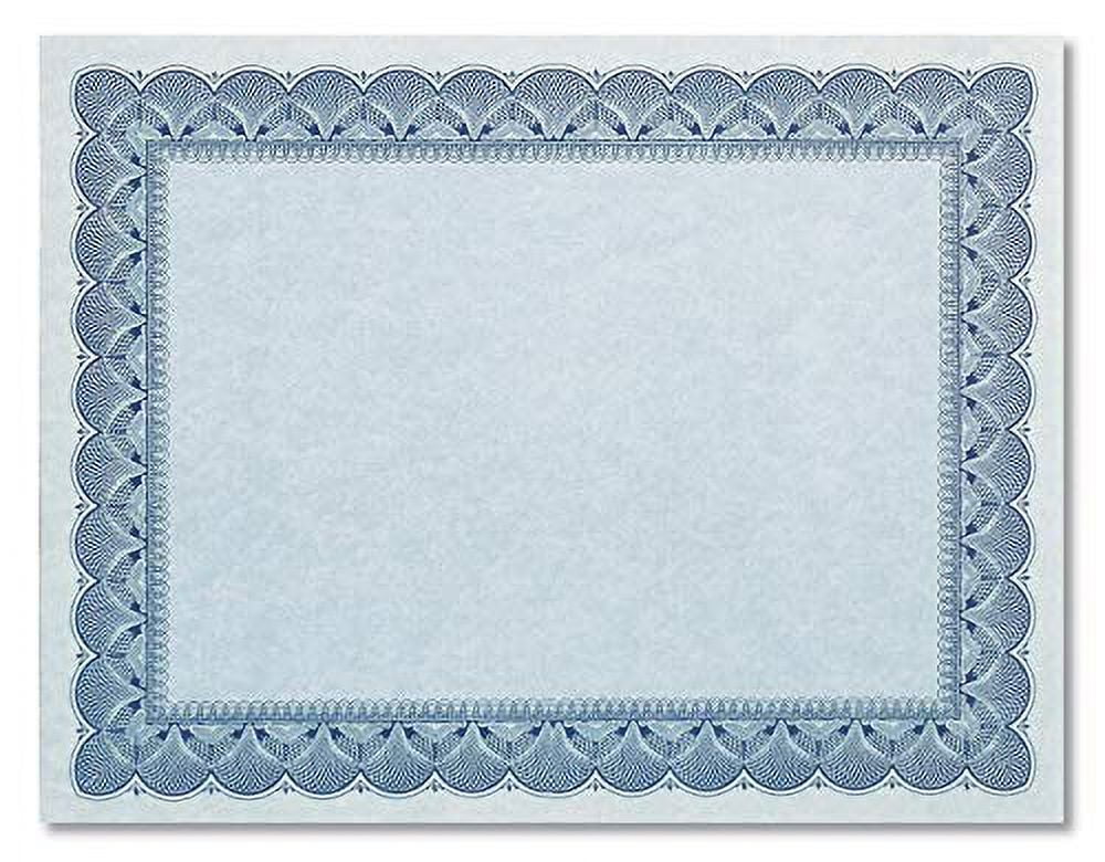 PaperDirect Traditional Blue Standard Certificates - 100 Sheets, 8.5 x ...