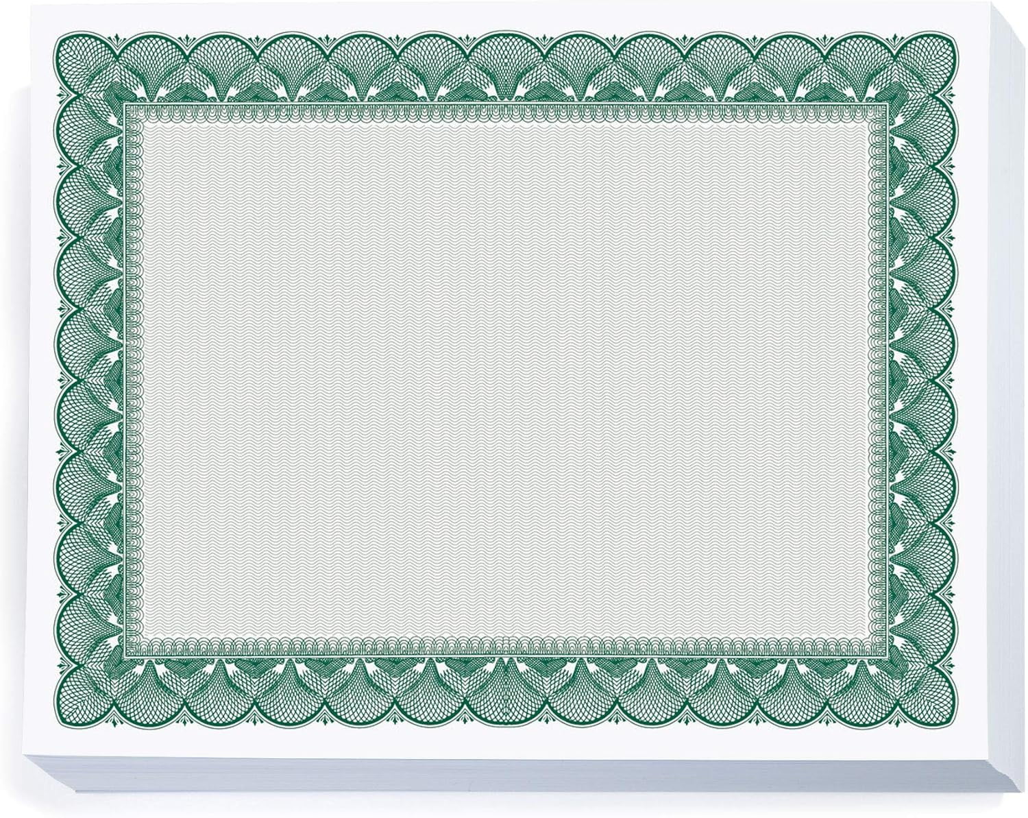 PaperDirect Traditional Green Certificates, 8 1/2 inch x 11 inch, 28lb ...