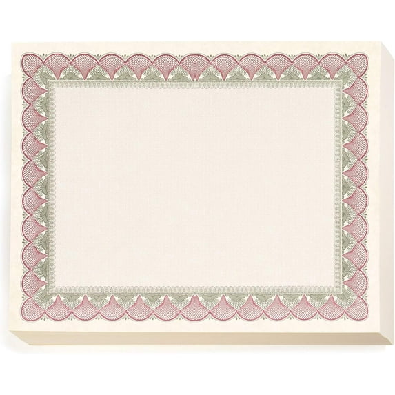 PaperDirect Traditional Green/Maroon Certificates, 8 1/2 inch x 11 inch ...