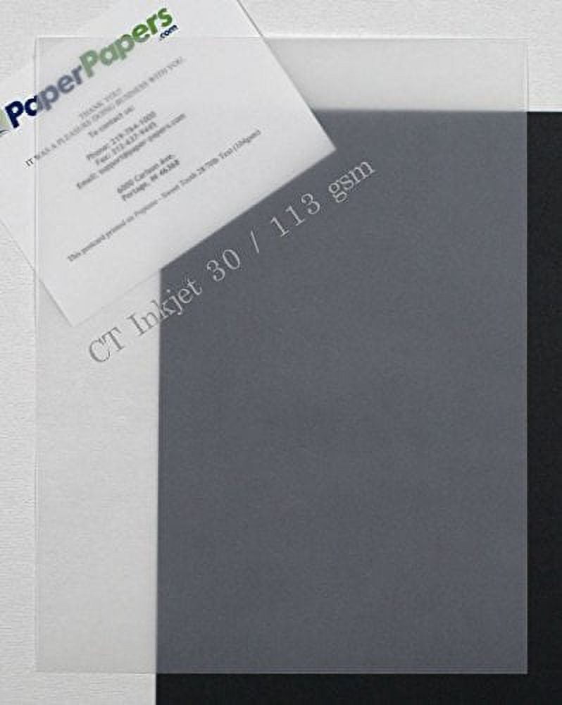 PaperPapers CLEAR INKJET Translucent (Vellum) 8.5 x 11 Paper - 500 PK ...