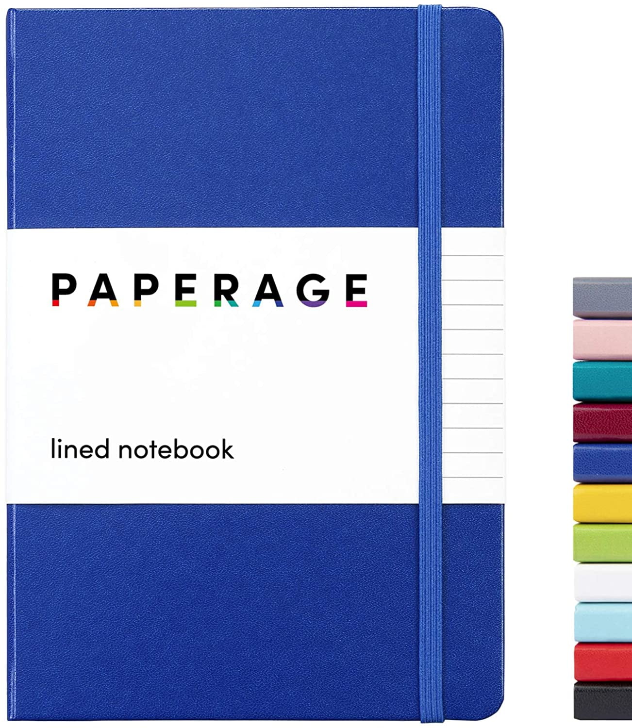 Paperage Lined Journal Notebook, (Navy), 160 Pages, Hardcover, 5.7” x 8 ...