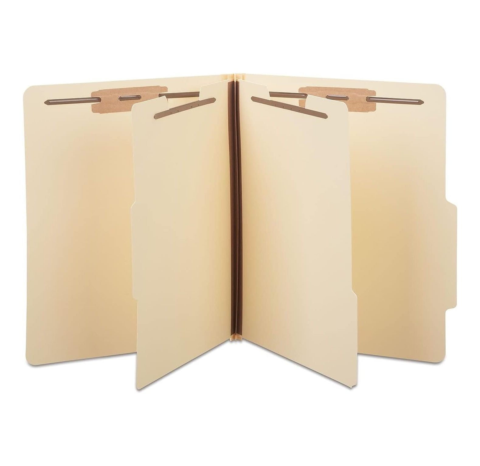 Paperboard Classification Folders - 2/5 Cut Tab, Letter Size, Manila ...