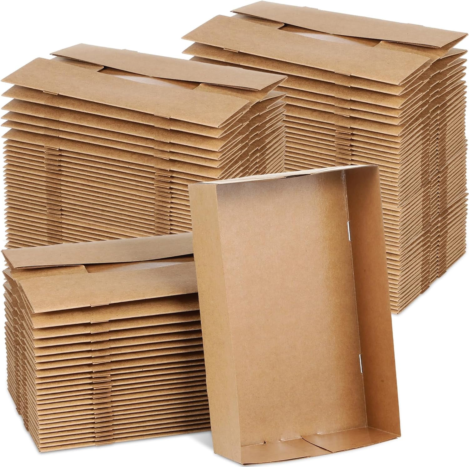 Paperboard Kraft Food Trays 4 Corner Pop up Food Tray Disposable ...