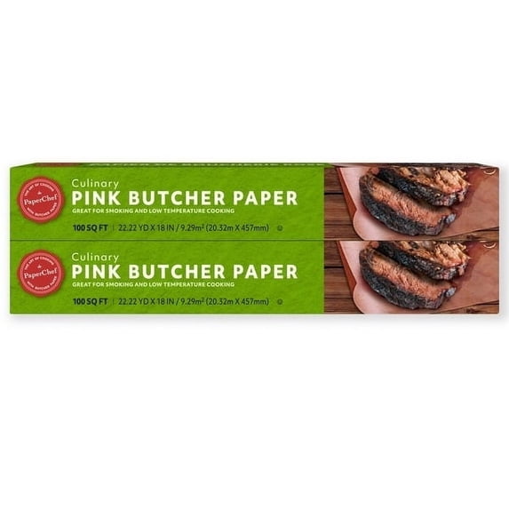 Paperchef 18" Culinary Pink Butcher Paper, 2 x 100 Square Foot Rolls ...