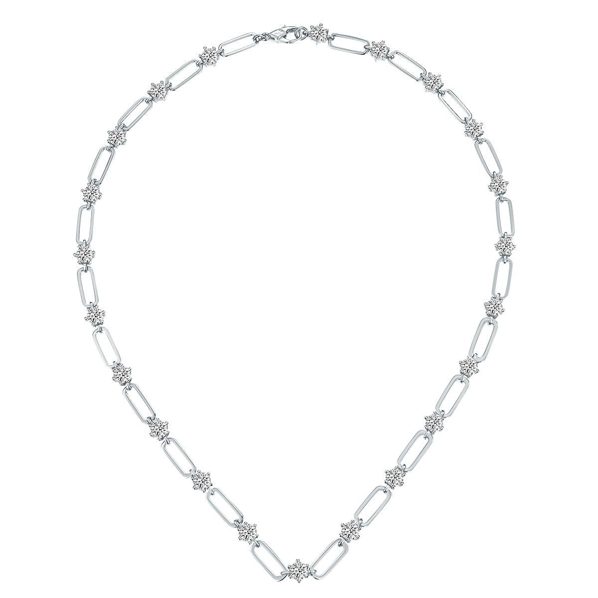 Paperclip Chain Necklace Collection - 925 Sterling Silver Paper Clip ...