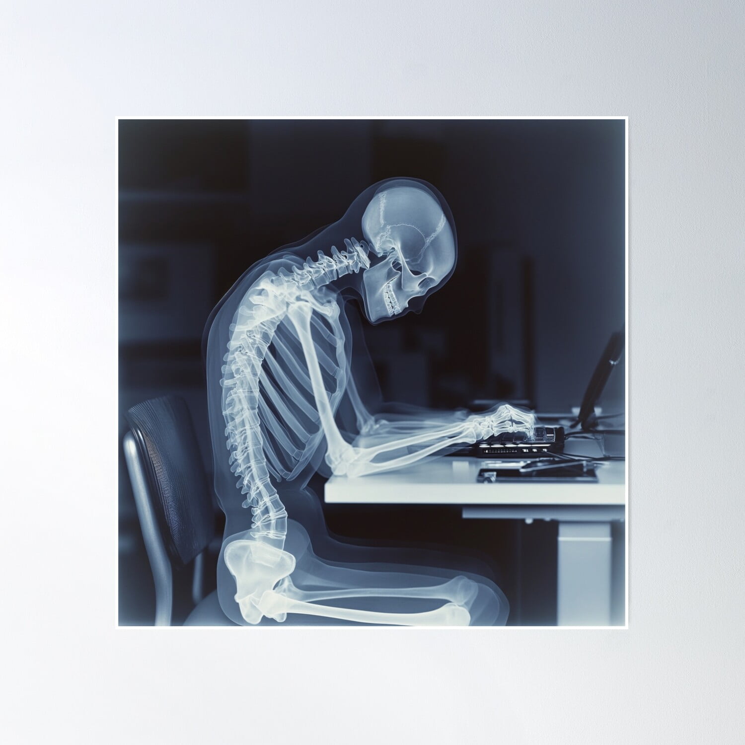 Paperclip Prison: Trapped In A Skeletal Cubicle Nightma Poster Wall Art ...