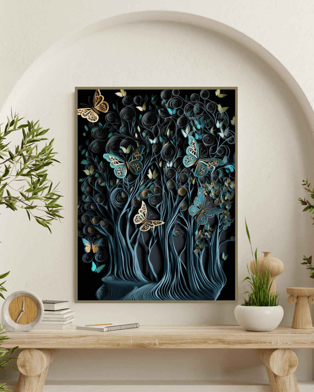 Papercraft Butterflies - Canvas Wall Art - Walmart.com