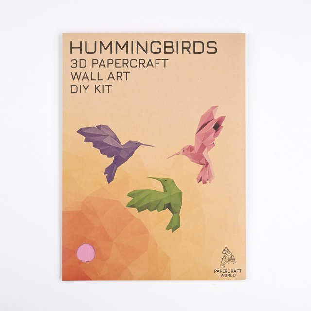 Papercraft World 3D Papercraft Wall Art DIY Kit - Hummingbirds ...