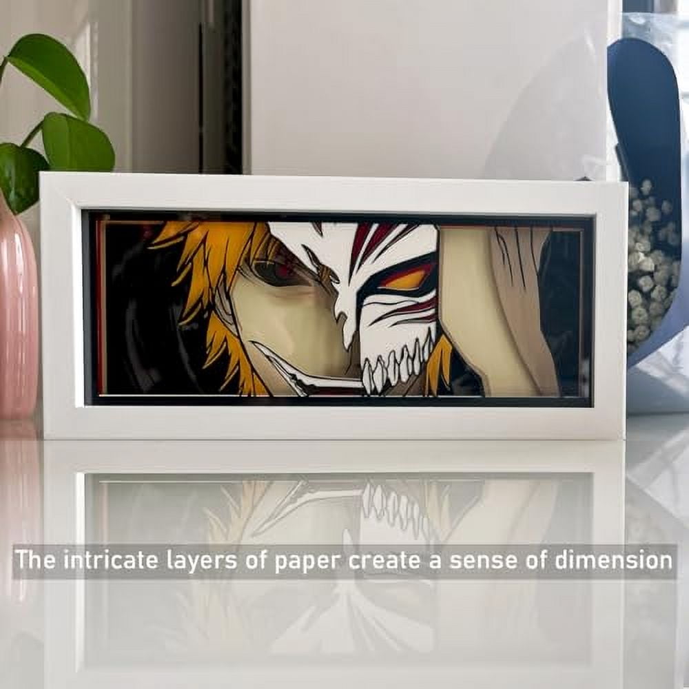 Papercut Anime Light Box, Handmade Manga Paper Sculptures, RGB Multi ...