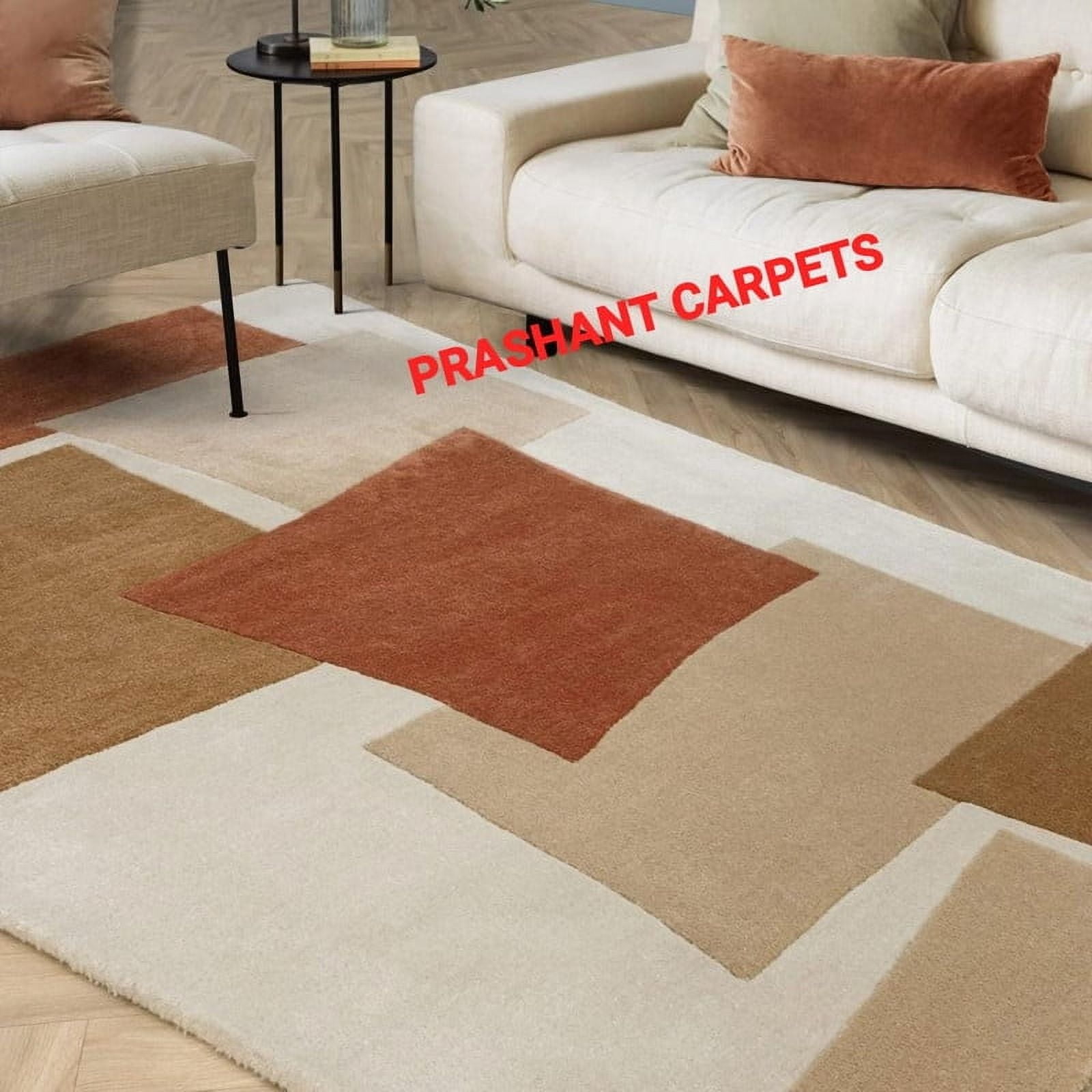 Papercut Modern Hand-Tufted Rug in Red Terracotta Area Rug - Walmart.com